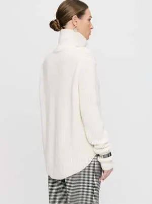 CALLAS MILANO Barrie Cashmere Turtleneck Sweater - Ivory