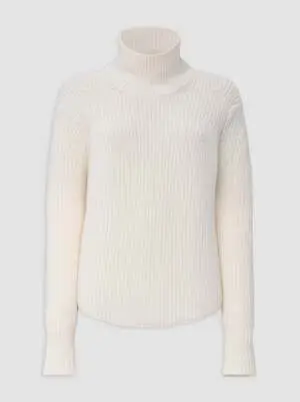 CALLAS MILANO Barrie Cashmere Turtleneck Sweater - Ivory