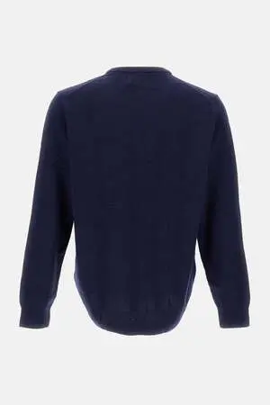 Polo Ralph Lauren Long Sleeve Wool Crew Neck Pullover With Embroidered Logo