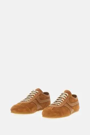 Dries Van Noten Suede Leather Sneakers - Marrone