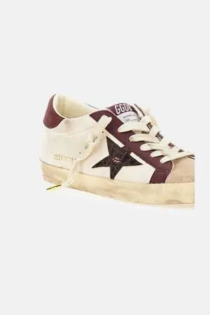 GOLDEN GOOSE Super Star Low-top Leather Sneakers With Crocodile-embossed Star