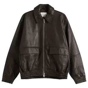 Studio Nicholson Piston Leather Bomber Jacket