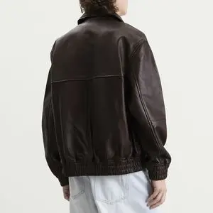 Studio Nicholson Piston Leather Bomber Jacket