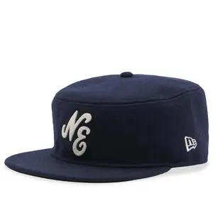 New Era Heritage Logo Chainstitched Wool Pillbox Cap - Navy