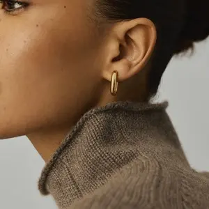 MISSOMA Chubby Oval Small Hoop Earrings