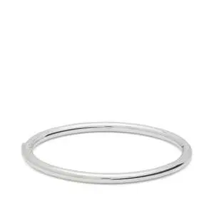 MISSOMA Classic Round Hinged Bangle Bracelet - Silver