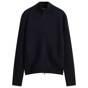 Moncler Wool Cashmere Zip Up Cardigan