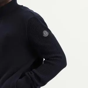 Moncler Wool Cashmere Zip Up Cardigan