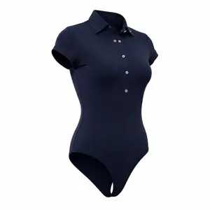 FOREPLAY GOLF Foreplay Golf Polo Bodysuit Short Sleeve - Blue