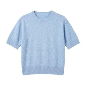 BRODIE CASHMERE Vicky Cashmere Tee - Blue