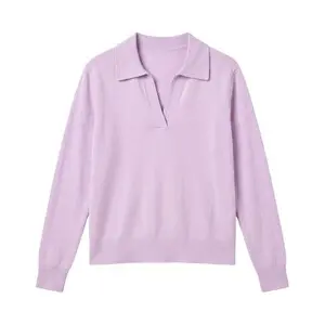 BRODIE CASHMERE Collared V-neck Cashmere Sweatshirt