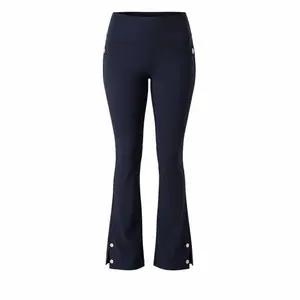 FOREPLAY GOLF Slim Flare Trousers With Rose Gold Snaps