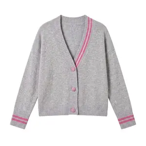 BRODIE CASHMERE Courtney Comfy Cashmere Cardigan - Grey