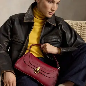 Ralph Lauren Polo Blaze Top Handle Bag - Currant