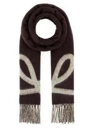 Loewe Loewe Women Brown Wool Blend Scarf Brown