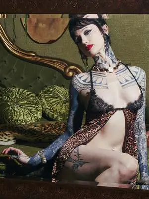 Frederick's Of Hollywood Leopard And Lace Babydoll Set