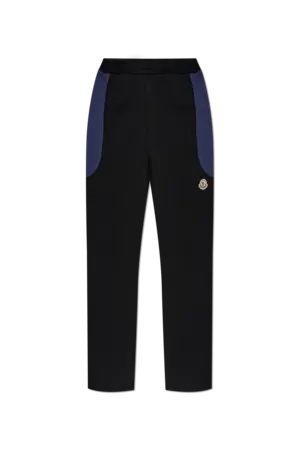 Moncler Sweatpants With Logo Patch - Black