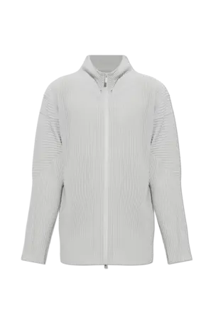 Issey Miyake Pleated Cardigan - Grey