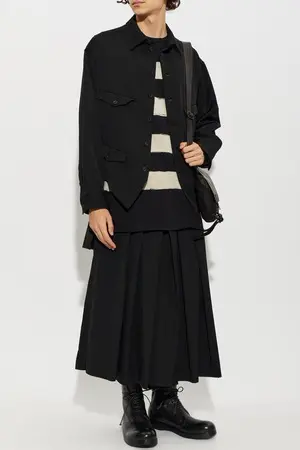Yohji Yamamoto Wool Shirt With An Asymmetric Cut