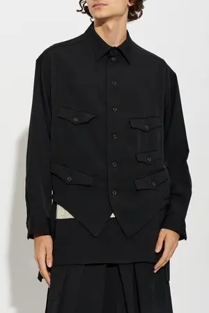Yohji Yamamoto Wool Shirt With An Asymmetric Cut