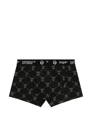 AAPE BY *A BATHING APE Moonface Logo-print Boxer Briefs - Red