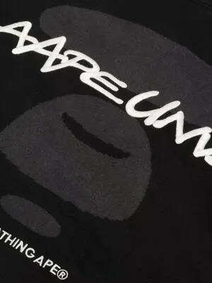 AAPE BY *A BATHING APE Moonface Intarsia Embroidered Sweatshirt