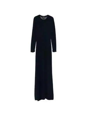 TOM FORD Sheer-back Knitted Maxi Dress - Blue