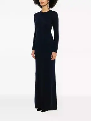 TOM FORD Sheer-back Knitted Maxi Dress - Blue