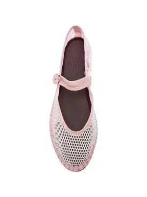 FLABELUS Isabella Fishnet Ballet Flats - Pink