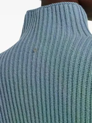 FERRAGAMO Knitted Mock Neck Sweater With Gancini Detail