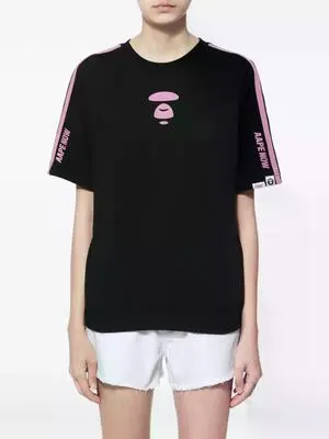 AAPE BY *A BATHING APE Logo-print Taped T-shirt - Black