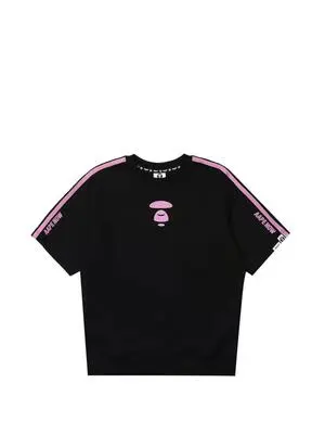 AAPE BY *A BATHING APE Logo-print Taped T-shirt - Black