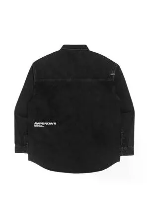 AAPE BY *A BATHING APE Moonface Patch Denim Shirt
