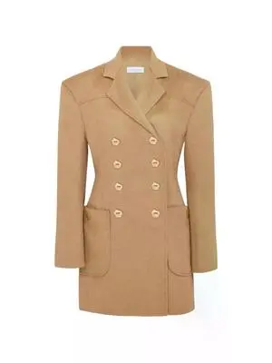 VIOLANTE NESSI Double-breasted Padded-shoulder Coat