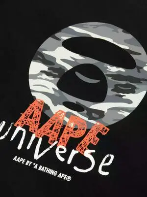 AAPE BY *A BATHING APE Aapeunvs Moonface-print Long-sleeve T-shirt