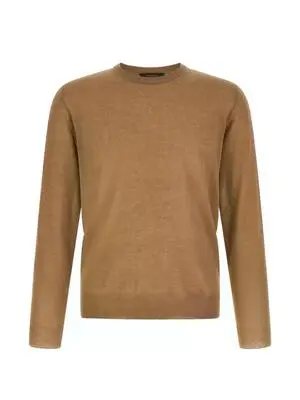 ZANONE Crew-neck Long-sleeve Sweater - Brown