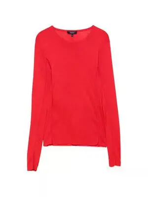 Soeur Lester Long-sleeve Boat-neck T-shirt - Red