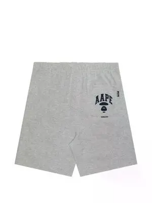 AAPE BY *A BATHING APE Moonface-patch Shorts - Grey