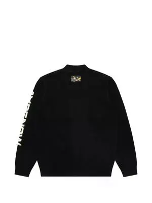 AAPE BY *A BATHING APE Moonface V-neck Cardigan - Black