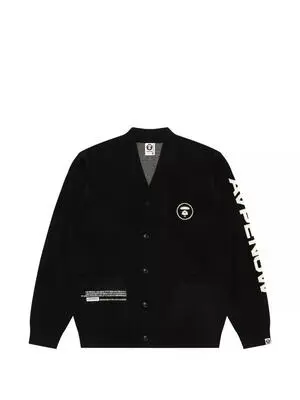 AAPE BY *A BATHING APE Moonface V-neck Cardigan - Black