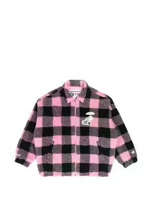 AAPE BY *A BATHING APE Plaid Fleece Jacket - Pink