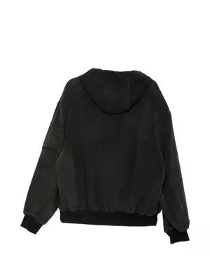 JUUN.J Checked Reversible Zip-up Hoodie - Black