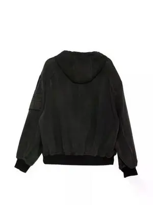 JUUN.J Checked Reversible Zip-up Hoodie - Black