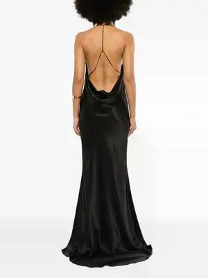 TOM FORD Silk Halter-neck Evening Dress - Black
