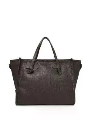 MARCELLA CLUB Marcella Knotted Leather Tote Bag - Brown