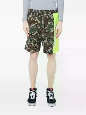 AAPE BY *A BATHING APE Camouflage-print Logo-patch Track Shorts - Green