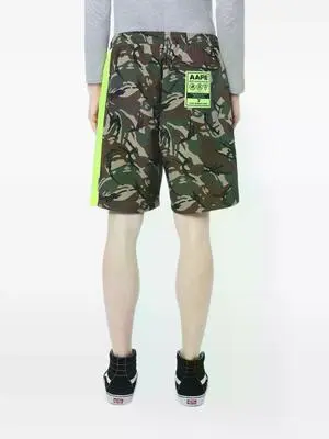 AAPE BY *A BATHING APE Camouflage-print Logo-patch Track Shorts