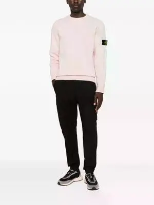 Stone Island Logo-patch Sweater - Pink