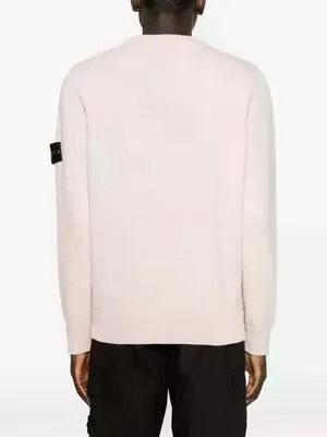 Stone Island Stone Island Logo-Patch Crew Neck Sweater Pink