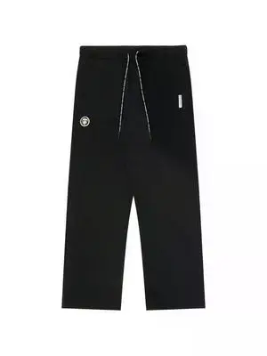 AAPE BY *A BATHING APE Moonface-patch Straight-leg Track Pants - Black